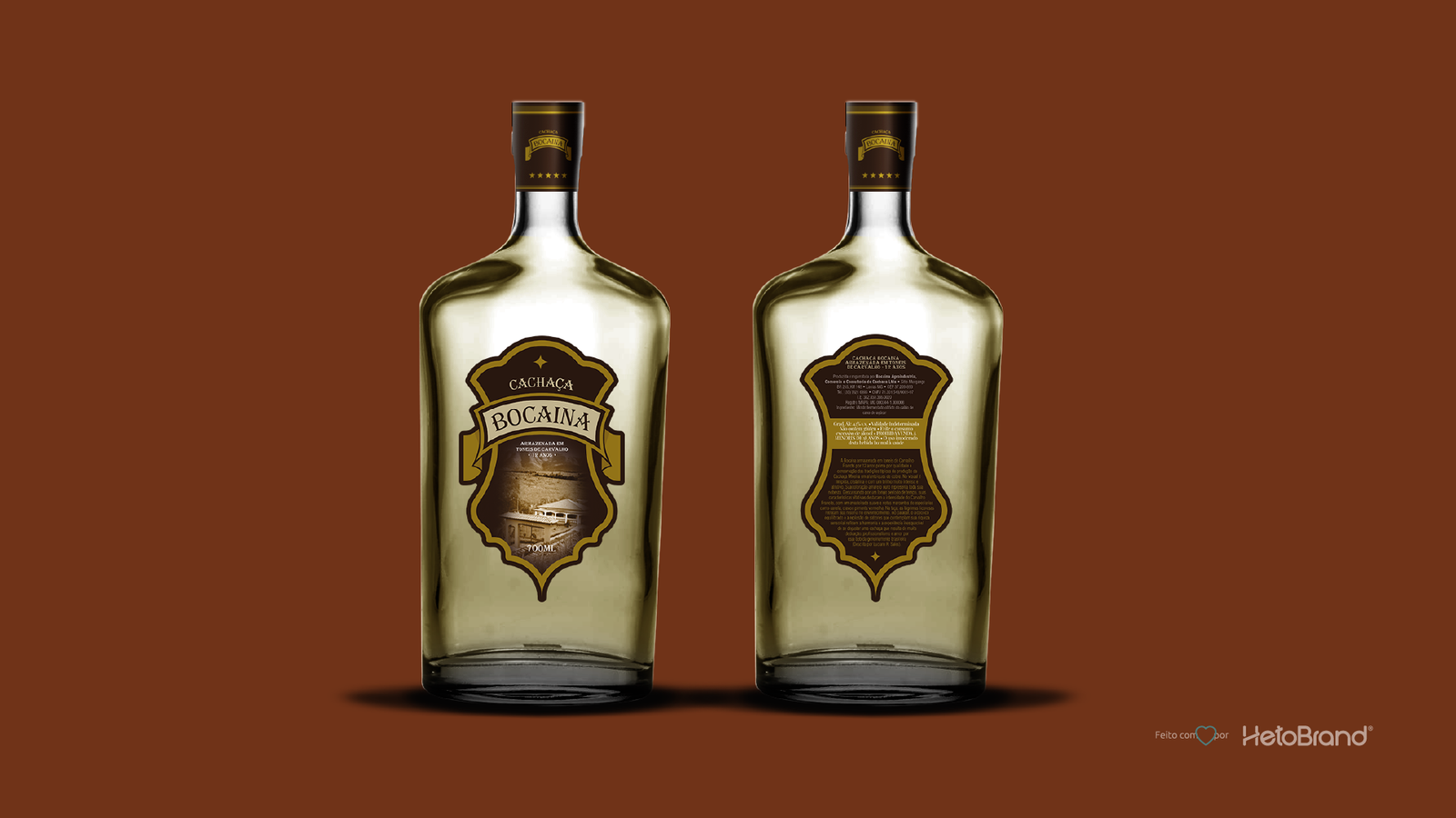Design de rótulo para Cachaça - HetoBrand